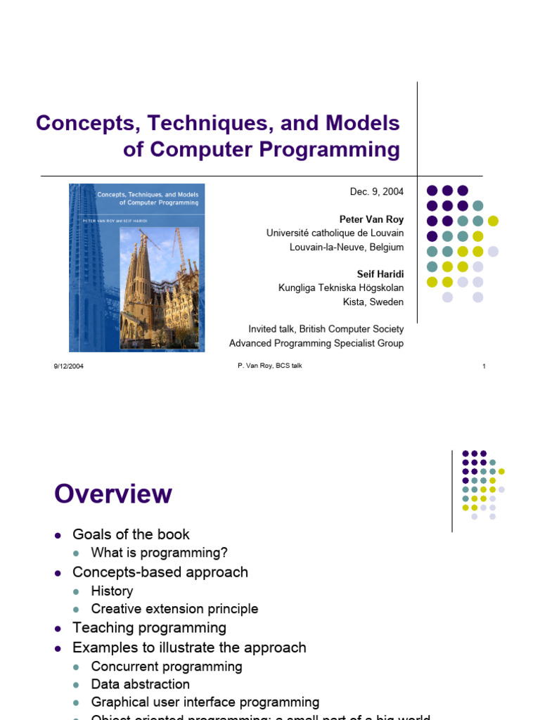 VanRoy-Concepts, Techniques and Models in Computer Programming | PDF | Programming Paradigms ...