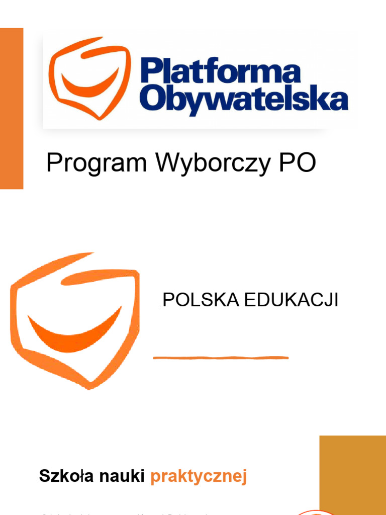 Program Wyborczy PO | PDF