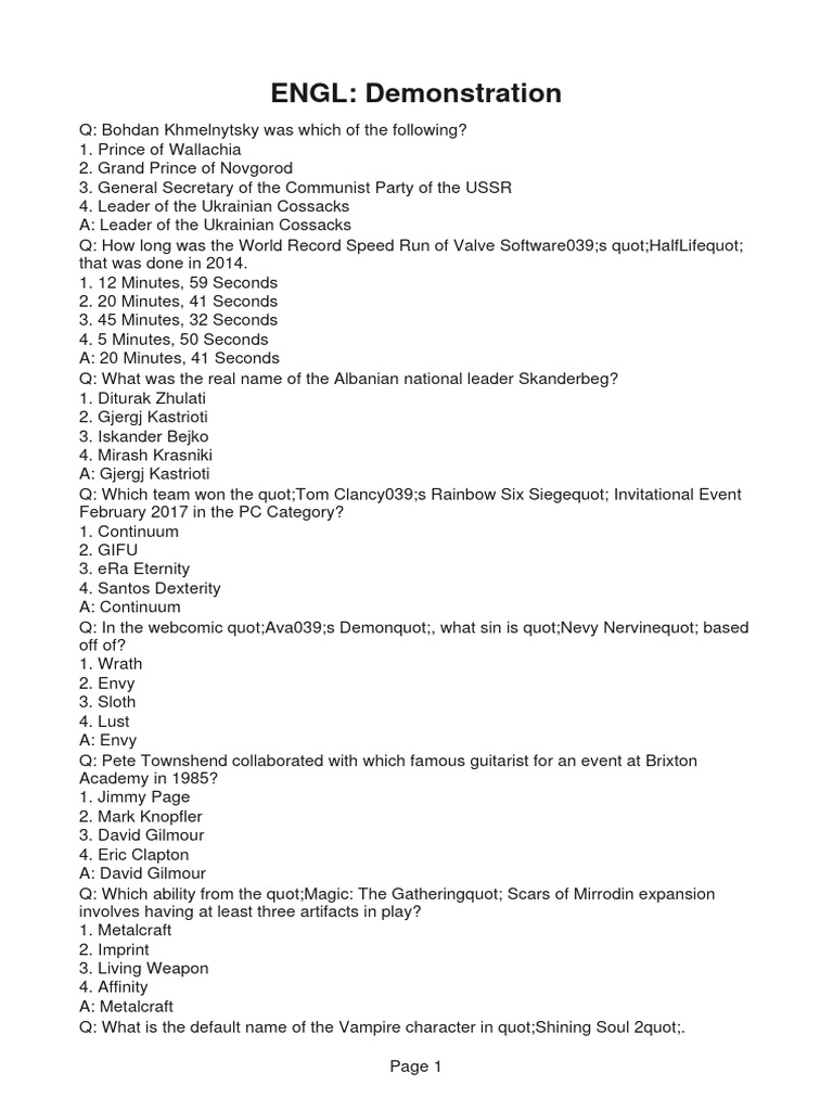 ENGL Pre Lab 5 | PDF