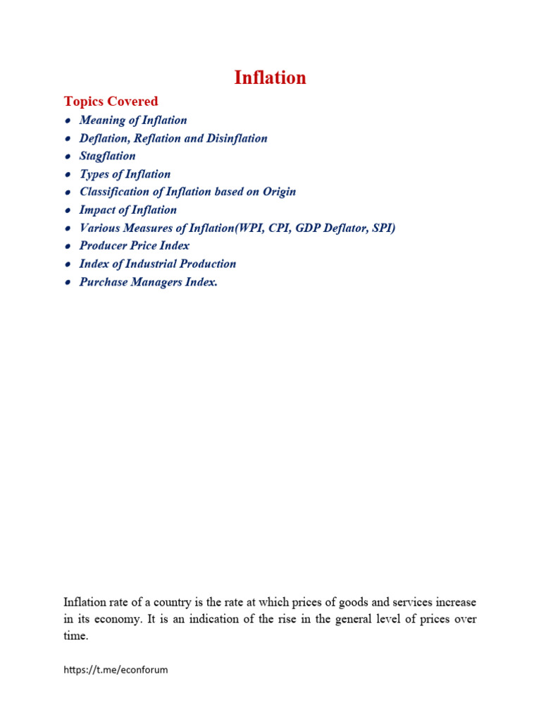 Inflation 1 | PDF | Inflation | Consumer Price Index