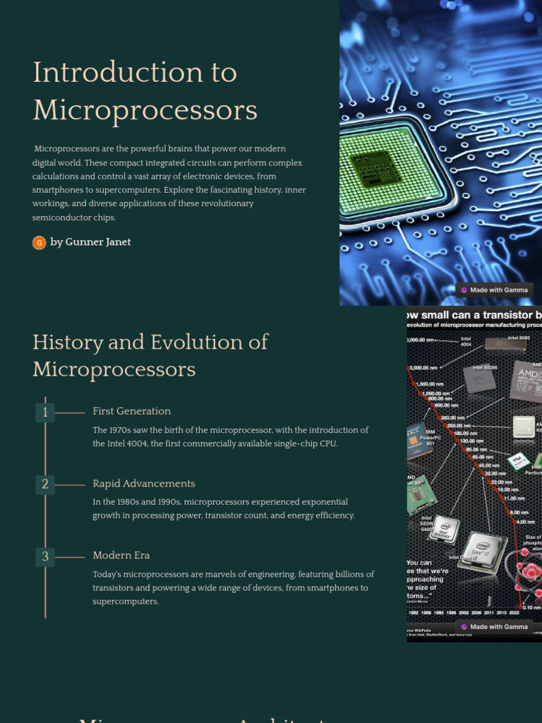 Introduction To Microprocessors | PDF | Microprocessor | Random Access Memory
