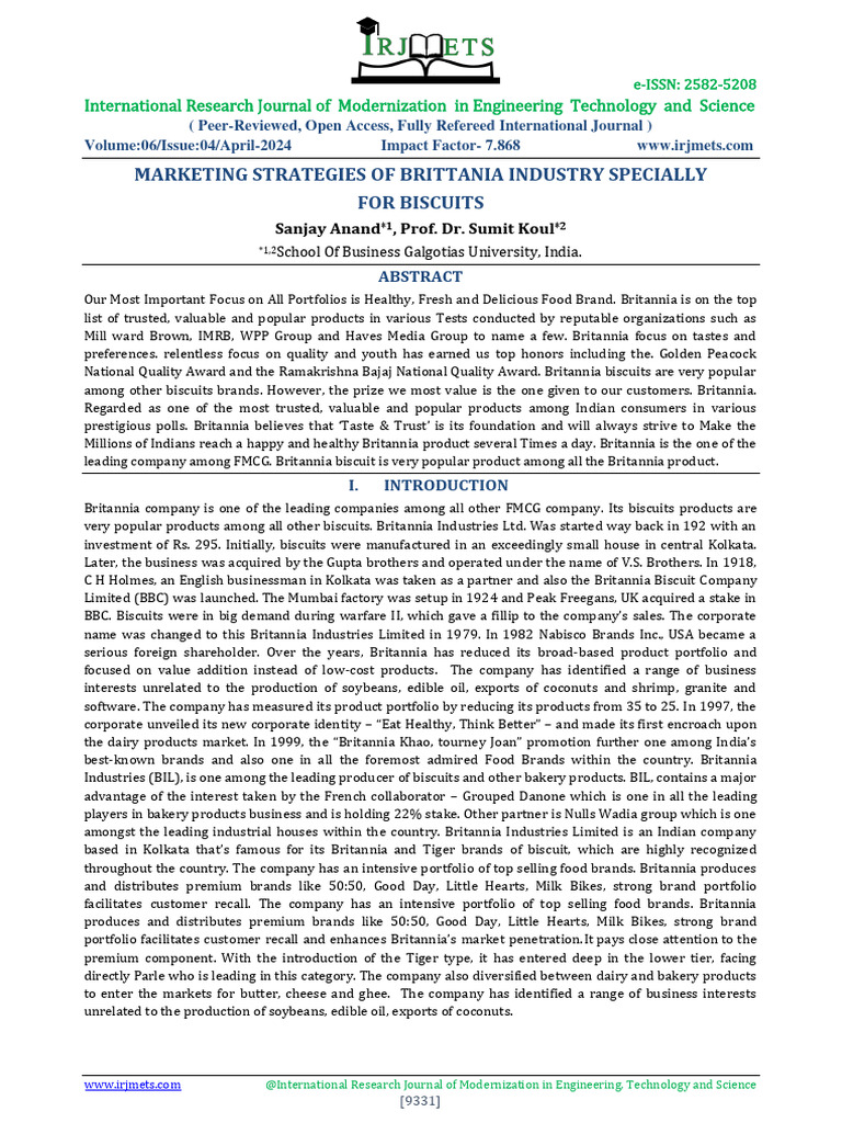 Fin IRJMets | PDF | Brand | Marketing