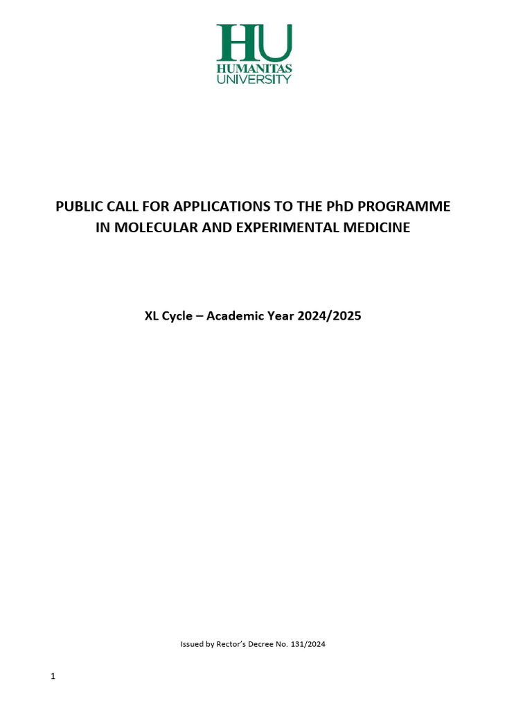 Call For Applicants MEM 40 ENG DEF 1 | PDF | Doctor Of Philosophy ...