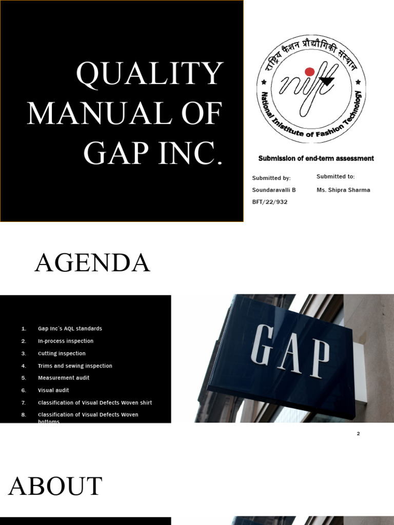 Quality Manual of Gap Inc | PDF | Gap Inc. | Business