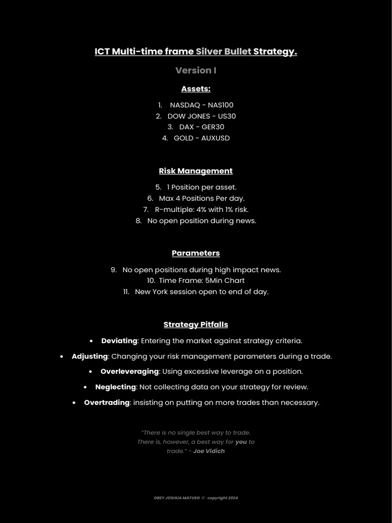 HTF Silver Bullet Version I | PDF | Market Trend | Market Liquidity