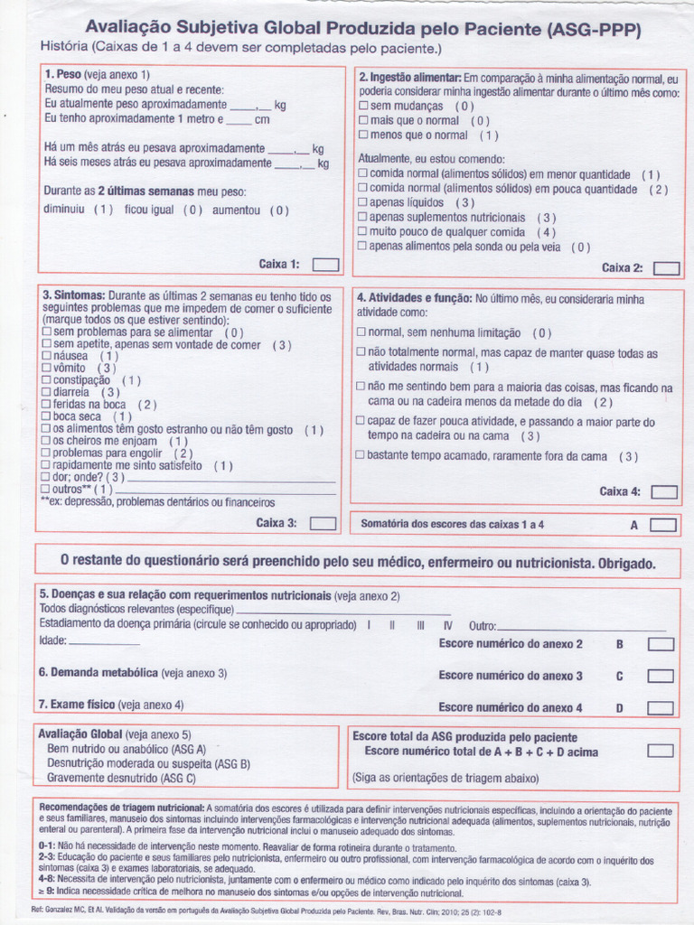 Instrumento de Triagem Nutricional 3 | PDF