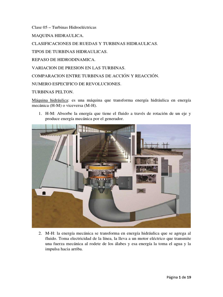 Tipos y Clasificación de Turbinas Hidroeléctricas | PDF | Turbina ...
