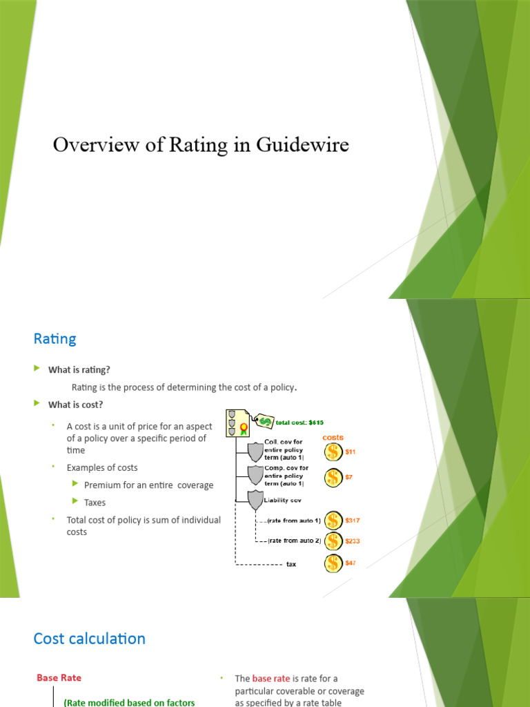 Overview of Rating in Guidewire | PDF | Insurance | Algorithms