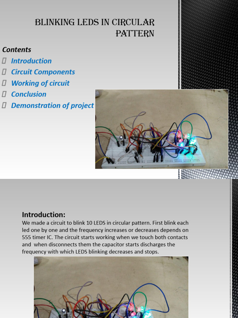 Blinking Leds in Circular Pattern - PPTM | PDF | Bipolar Junction Transistor | Electronic Circuits