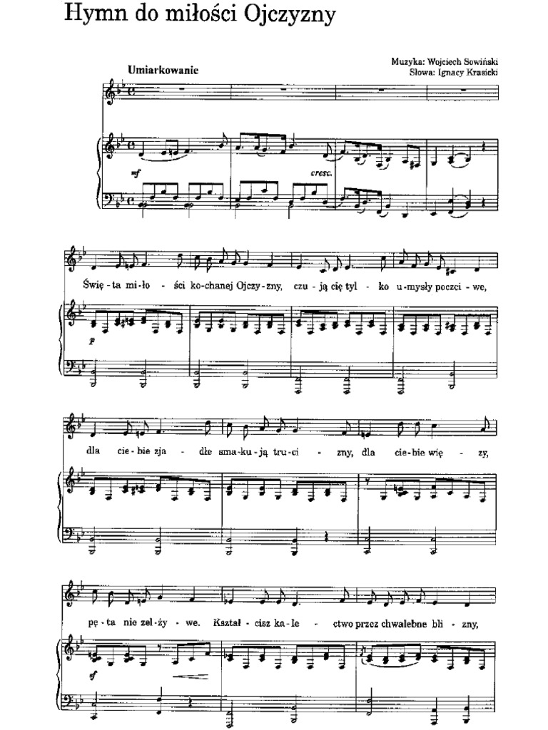 Hymn - Do - Miłości - Ojczyzny | PDF