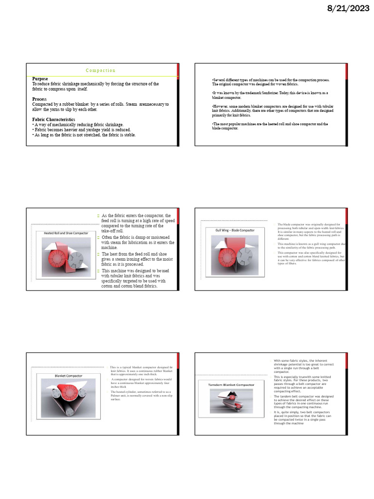 Compaction | PDF | Textiles | Knitting
