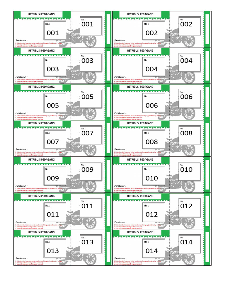 Karcis Pedagang | PDF