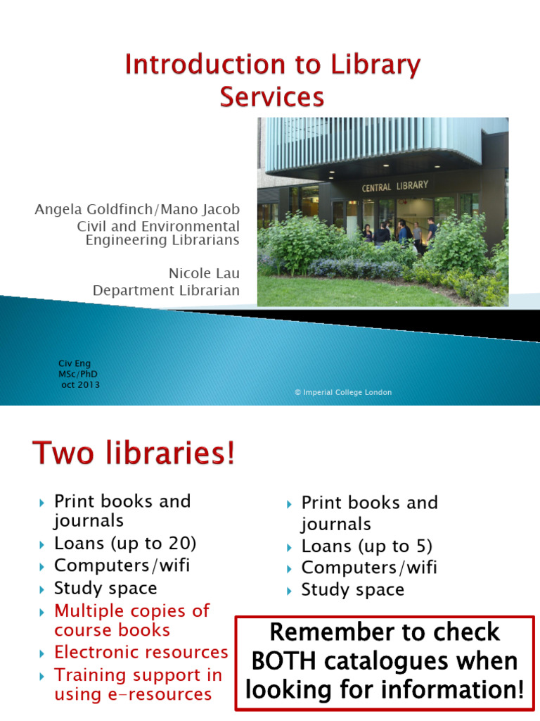 Civ Eng MastersPhD Induction | PDF | Libraries | Login