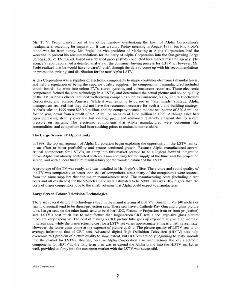 Case Study - Alpha Corporation | PDF