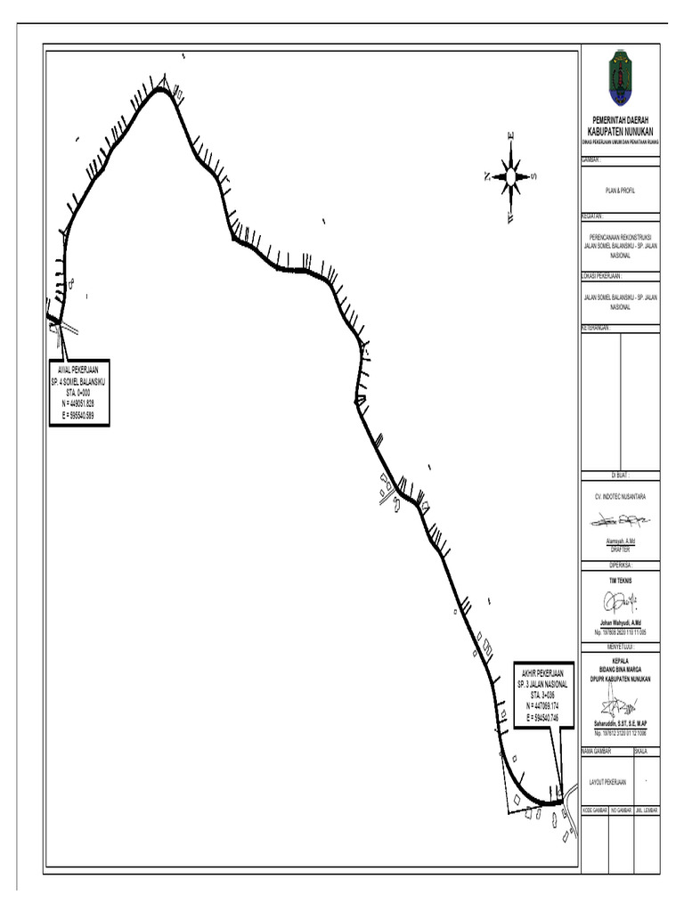 Layout Jalan Somel Balansiku - SP - Jalan Nasional | PDF