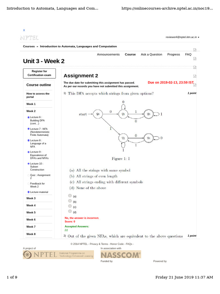 Noc19 Ma15 Assignment3 | PDF | Formal Methods | Theory Of Computation