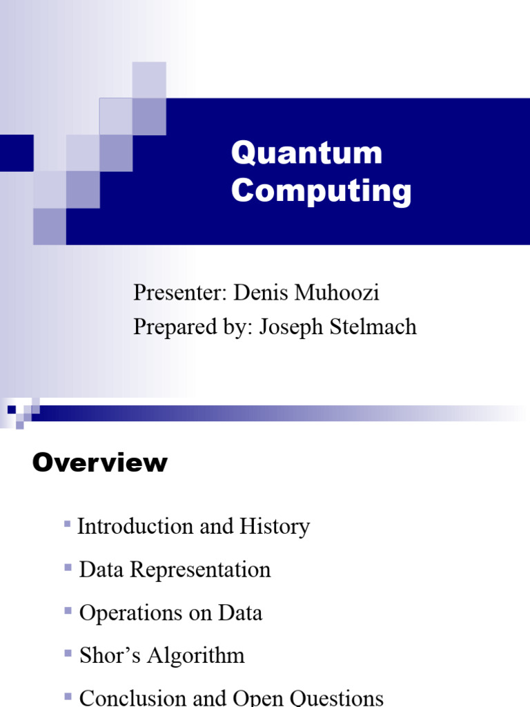 Quantum Computers | PDF | Quantum Computing | Logic Gate Quantum Computers | PDF | Quantum Computing | Logic Gate