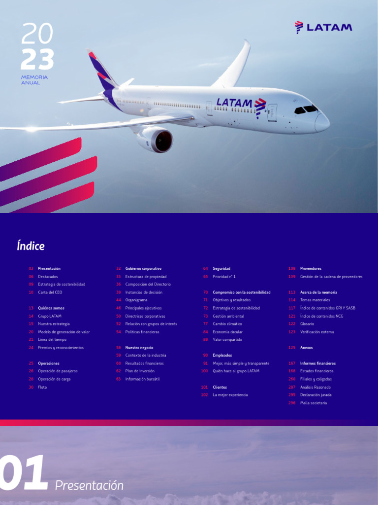 Memoria Anual Latam 2023-Esp | PDF | aerolíneas | Aviación Civil