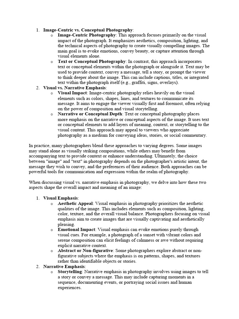 Emphasis in Photography Explained | PDF | Composition (Visual Arts ...