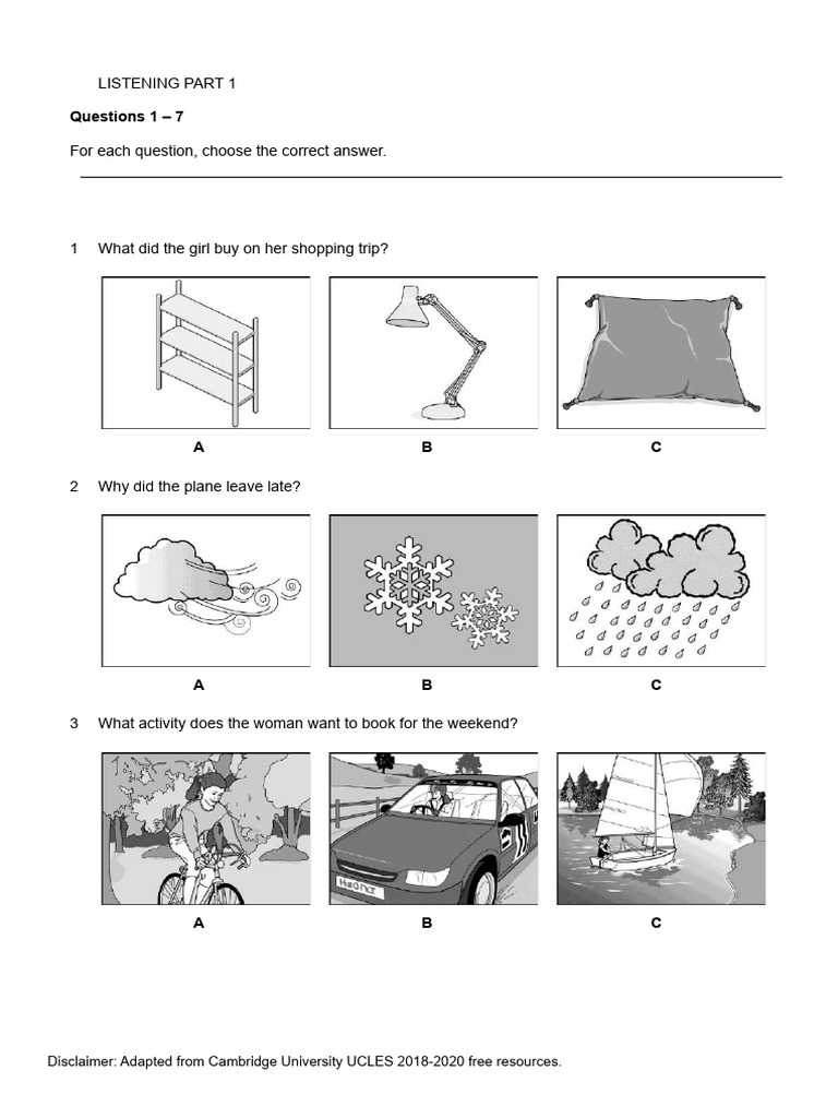 Listening and Reading Comprehension Test | PDF | Swimming