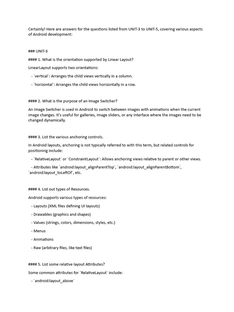 MAD MID-II 2 Marks | PDF | Menu (Computing) | Software