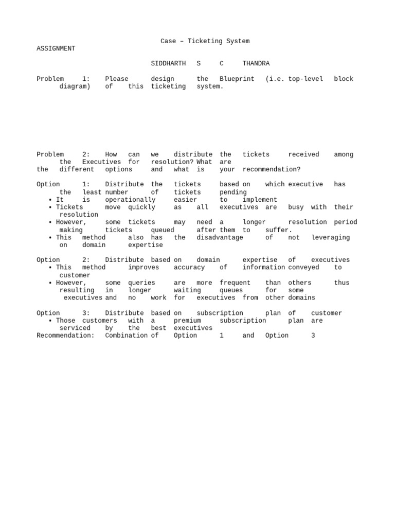 Case Ticketing System | PDF