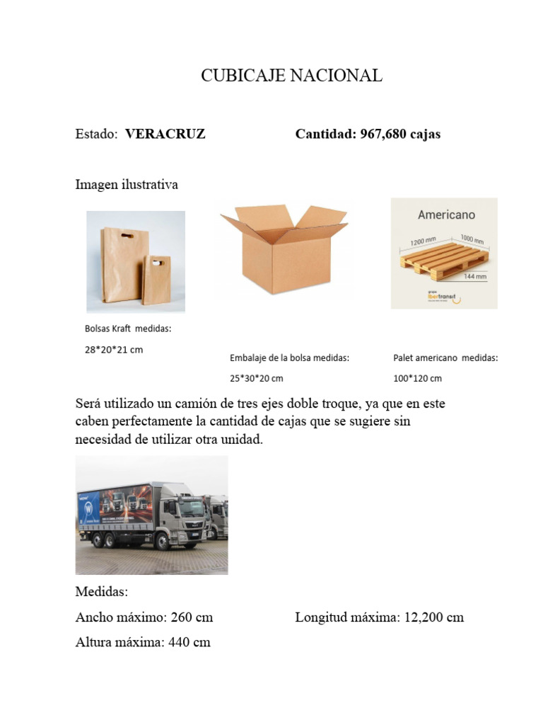 Cubicaje de Cajas en Veracruz y Perú | PDF | Aeronave | Transporte