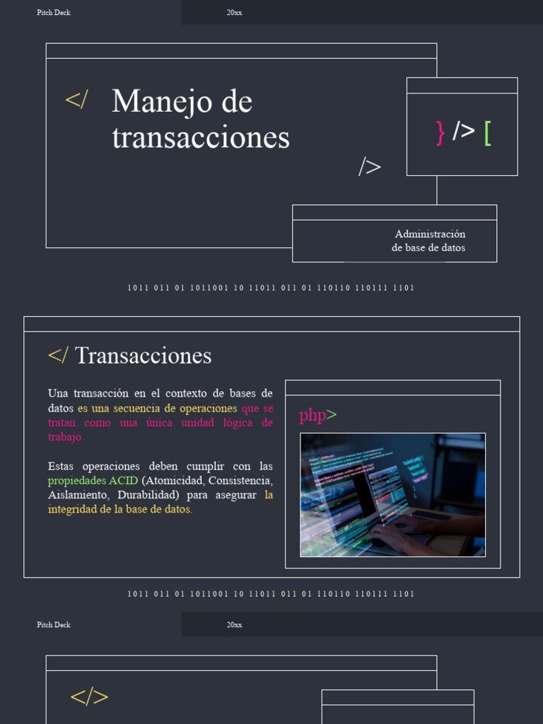 Manejo de Transacciones | PDF | Ácido | Transacción de base de datos