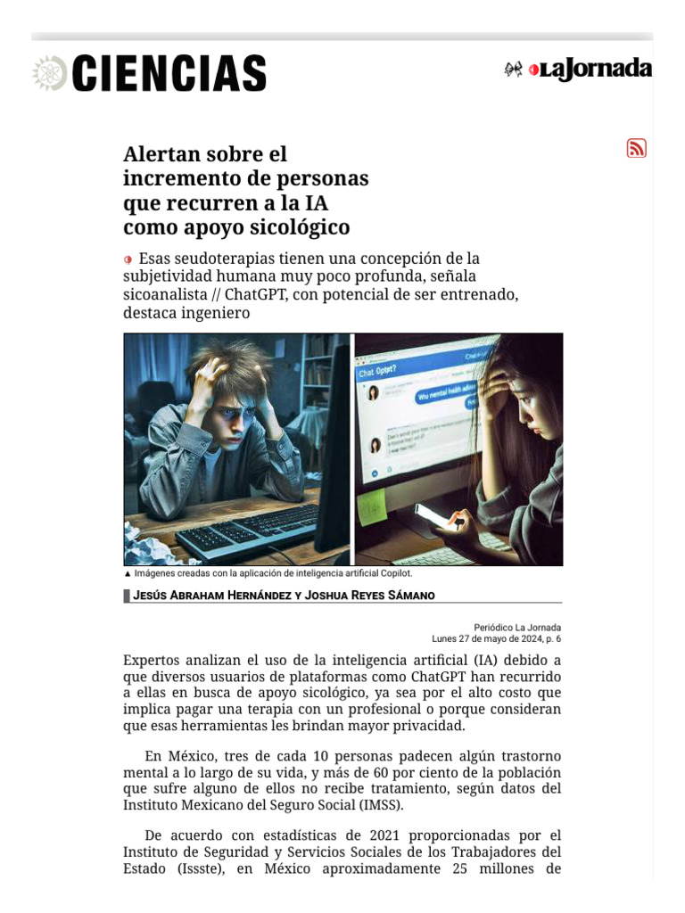 IA Como Apoyo Sicológico | PDF | Inteligencia artificial | Inteligencia ...