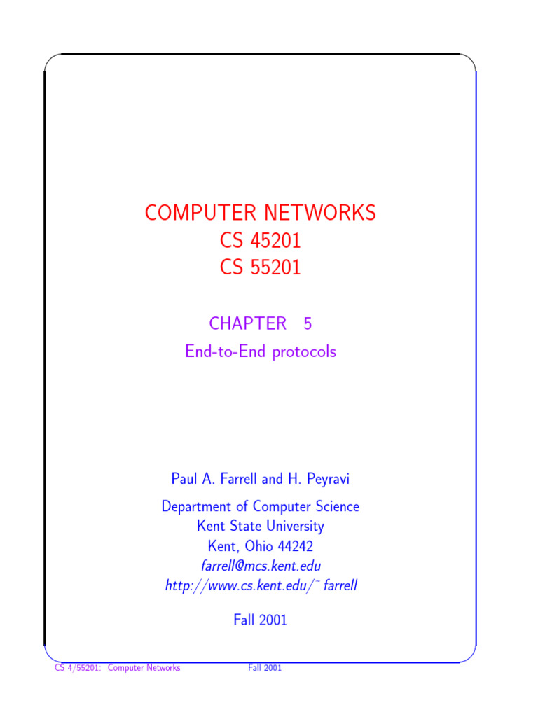 CSC 208 204 Lec5Computer Network | PDF | Transmission Control Protocol | Port (Computer Networking)