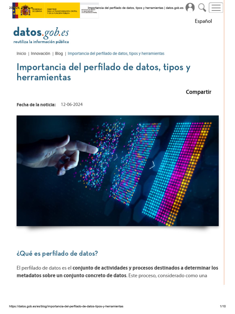 Importancia del perfilado de datos, tipos y herramientas _ datos.gob.es ... Importancia del perfilado de datos, tipos y herramientas _ datos.gob.es ...