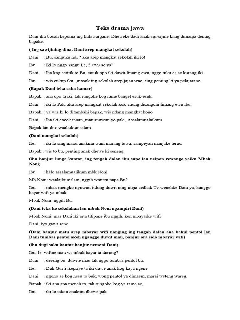 Teks Drama Jawa | PDF