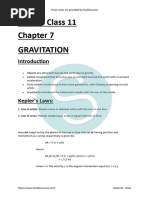 Class 11 Gravitation Formula Sheet | PDF | Newton's Law Of Universal ...