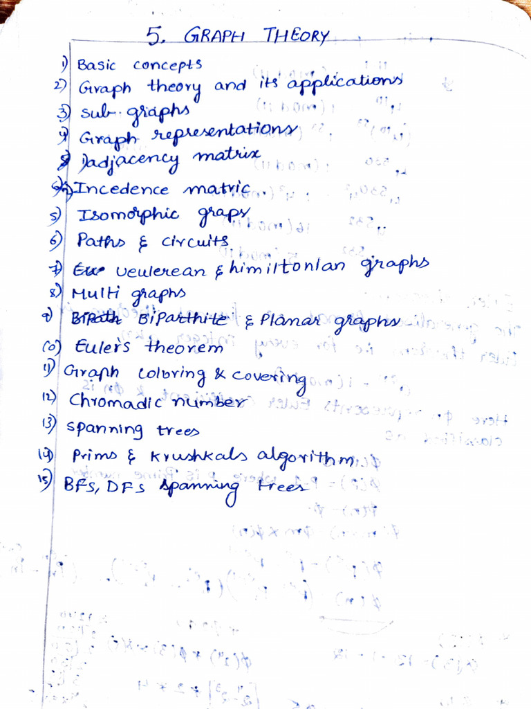 Mfcs Unit 5 | Download Free PDF | Vertex (Graph Theory) | Combinatorics