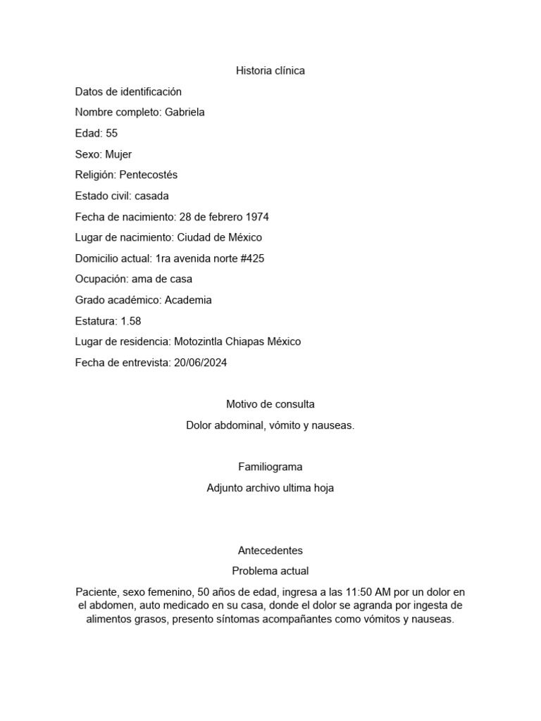 Proyecto Historia Clinica de Psicologia | Descargar gratis PDF | Medicina CLINICA | Enfermedades ...