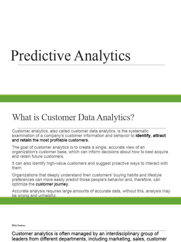 Analytics and Forecasting | PDF | Analytics | Predictive Analytics