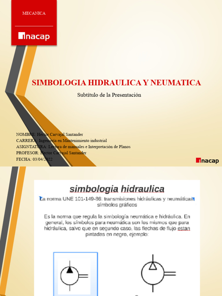 Simbologia Hid y Neum Unidad 2 | PDF | Presión | Neumática