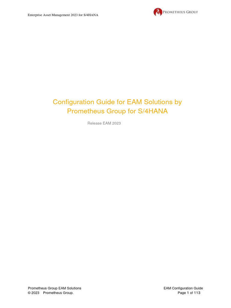 UGI EAM 2023 ConfigurationGuide S4H | PDF | User Interface | Replication (Computing)