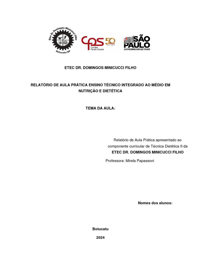 Modelo de Relatório de Aula Prática TD2 | PDF