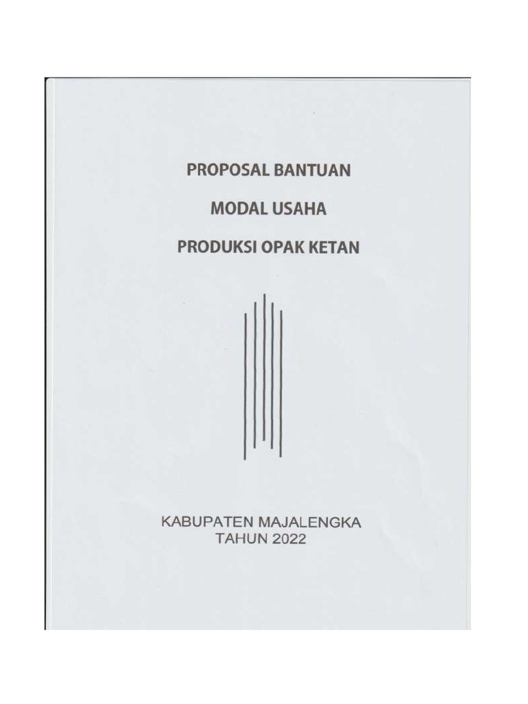 Proposal Modal Usaha EKOY | PDF