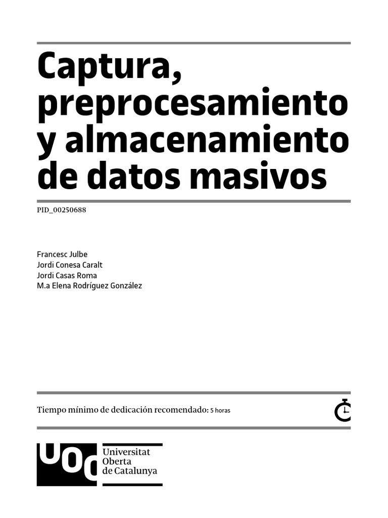 Analisis de Datos en Entornos Big Data - Captura, Preprocesamiento y Almacenamiento de Datos ...