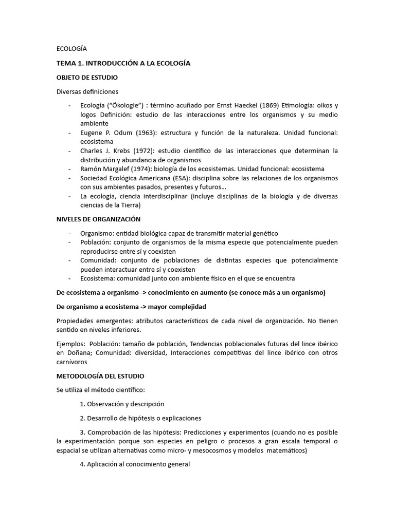 Ecología Ccaa Urjc | PDF | Biodiversidad | Reproducción