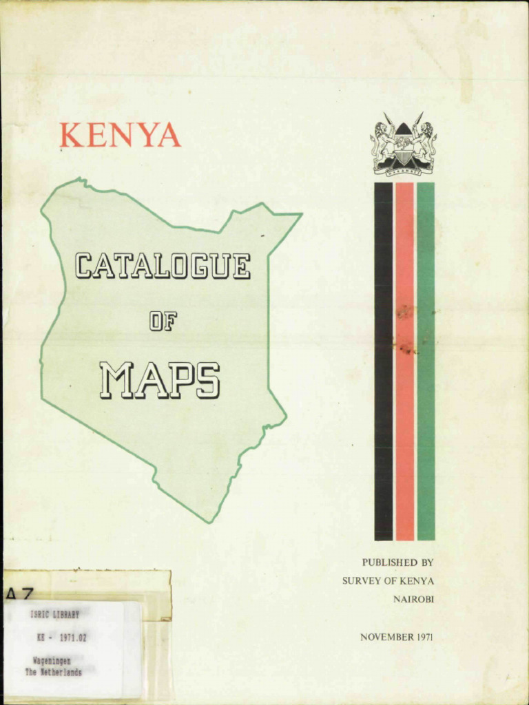 Kenya Catalogue of Maps Appendix-Wageningen University and Research ...