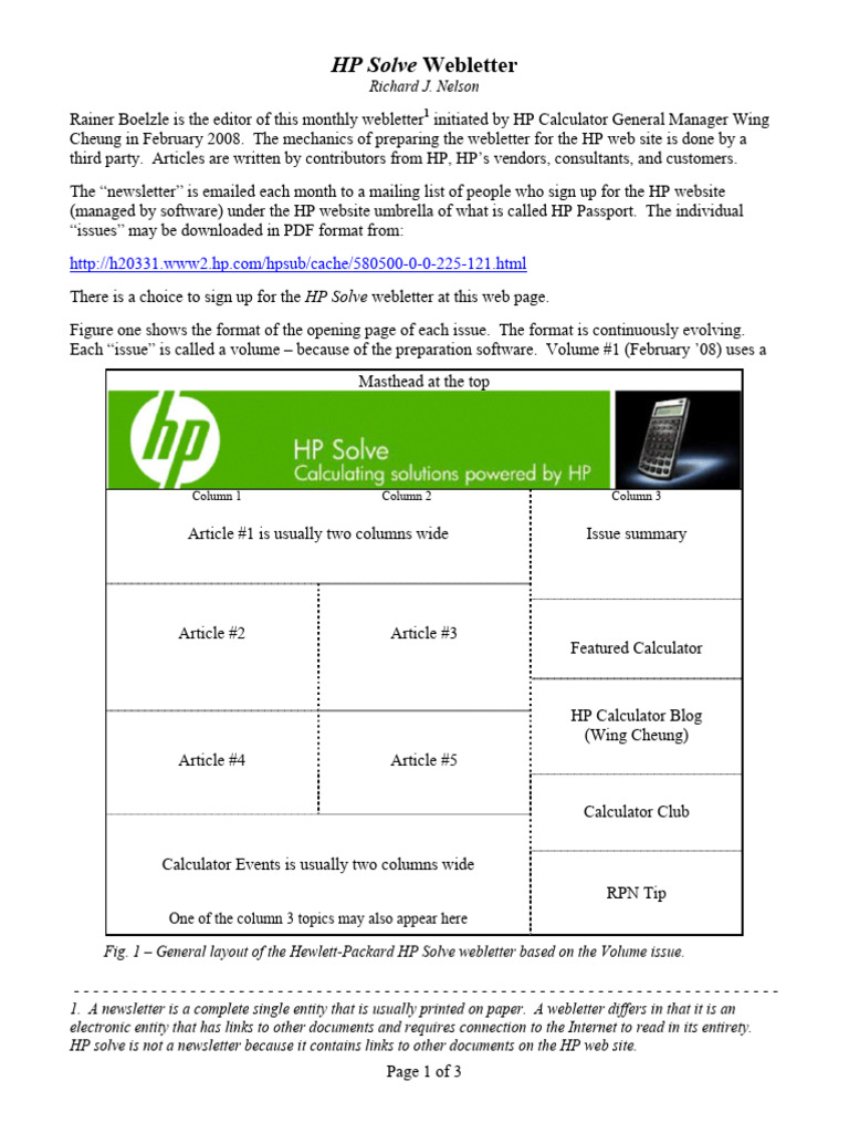 HP Solve Webletter Overview and Features | PDF | Hewlett Packard ...