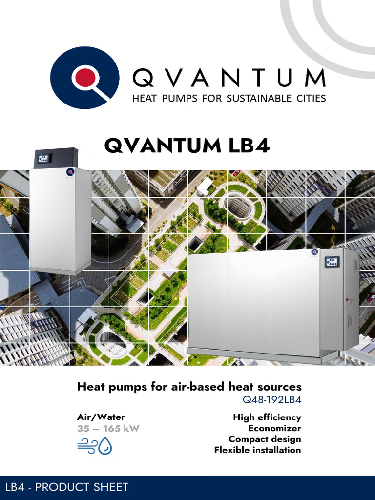 Qvantum LB4 - Product Shee | PDF | Heat Pump | Heat Exchanger