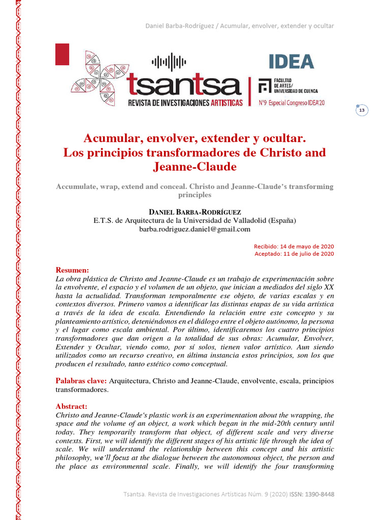 Eartes 2. Daniel Barba | PDF | Percepción | Escultura