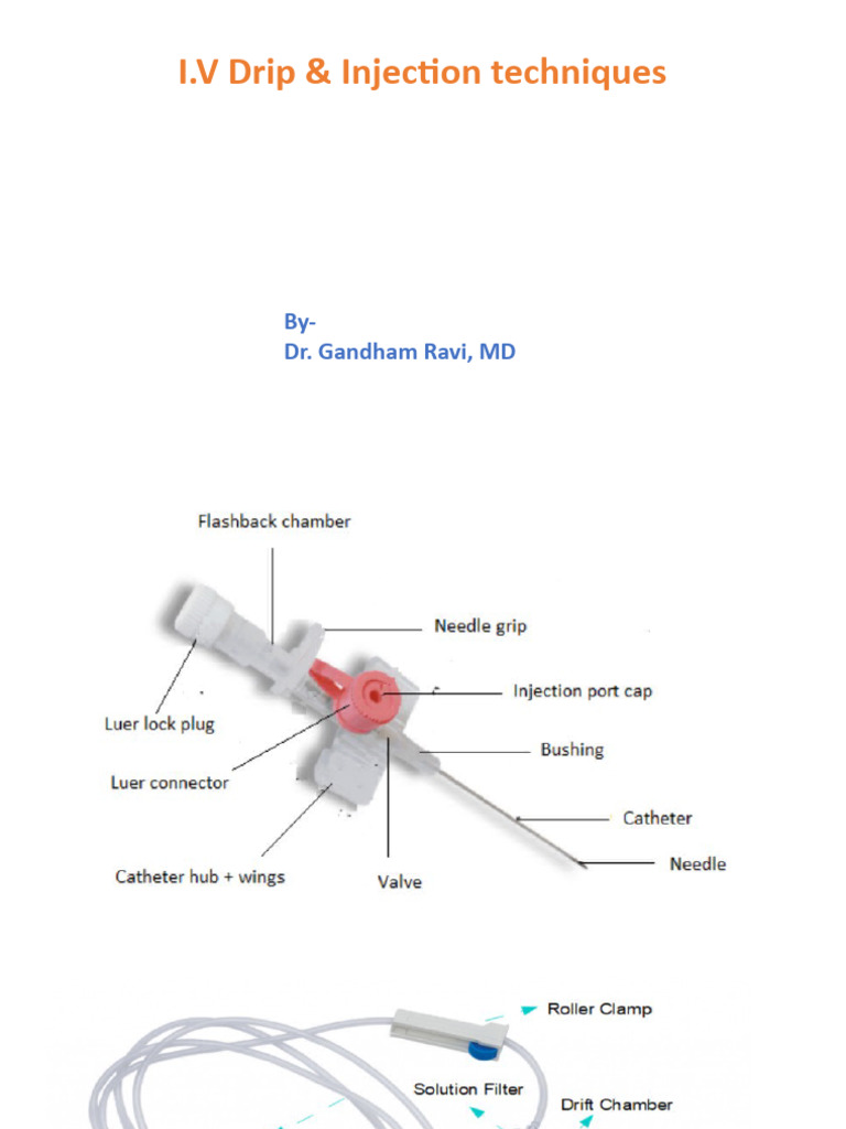 I.V. Drip & Injection Techniques Guide | PDF | Injection (Medicine ...