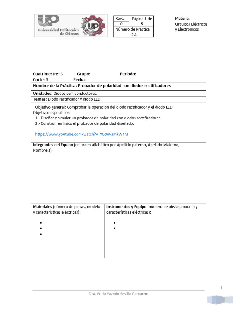 Práctica 2.1 CEE V2 | PDF | Electrónica | Diodo