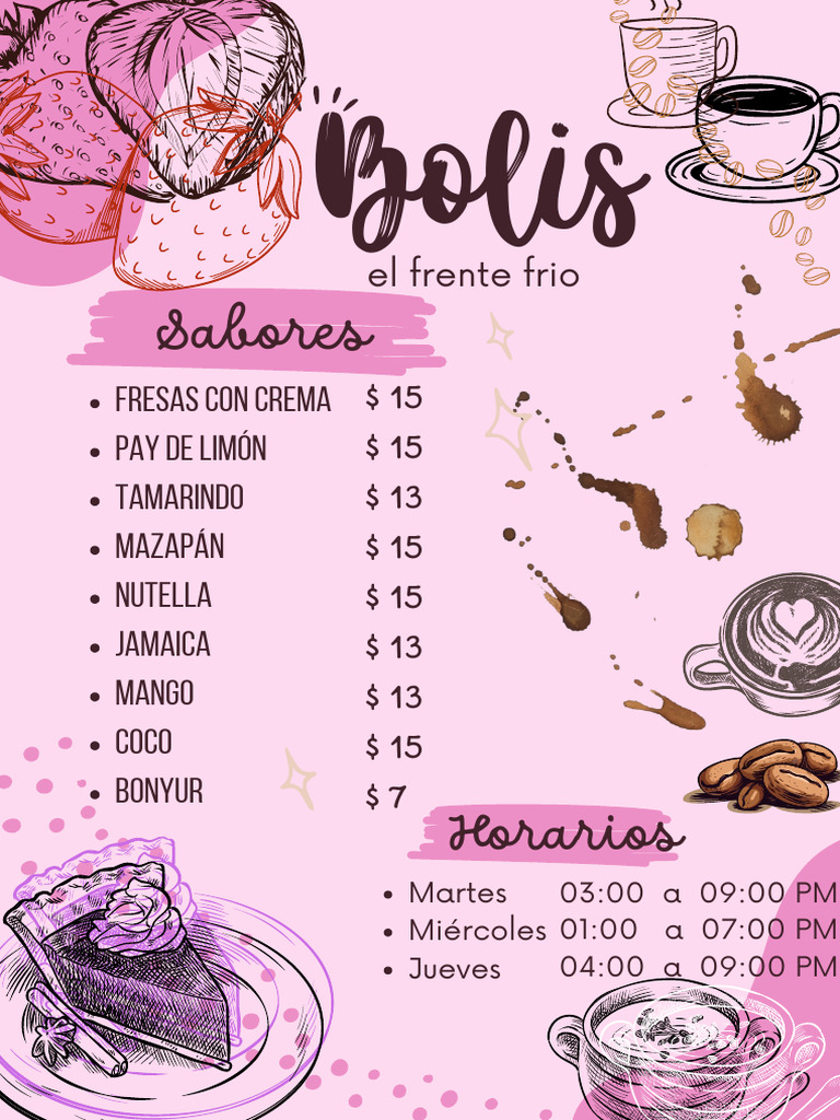 Menú de Donas y Postres | PDF