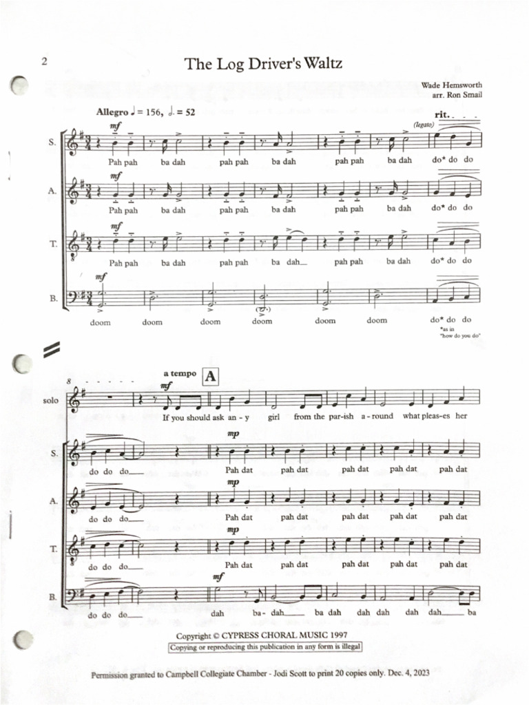 Log Drivers Waltz | PDF